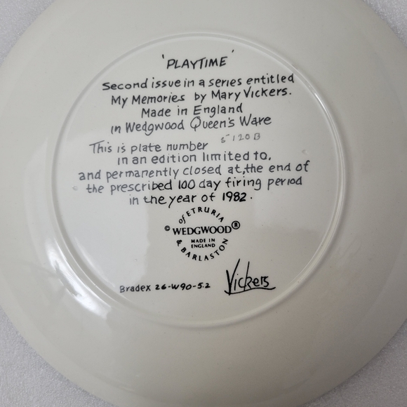 Wedgwood | Art | 982 Wedgwood Playtime Mary Vickers My Memories ...